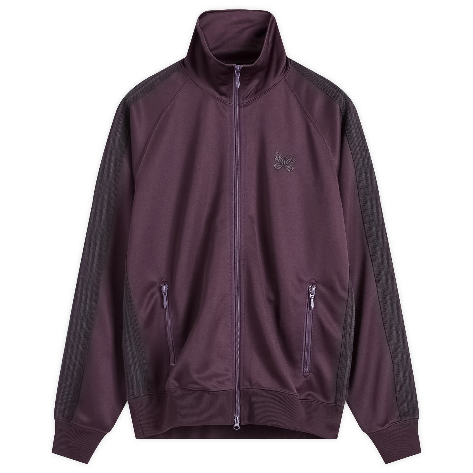 Needles Poly Smooth Track Jacket In Dark Purple - 35% Off